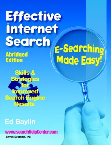 Buy Effective Internet Search: E-Searching Made Easy! Book Online at ...