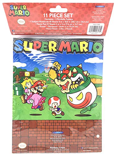 Snapklik.com : Super Mario School Stationary Set 11pc Value Pack