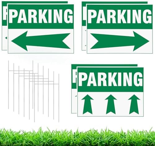 Amazon.com : Menkxi 4 Pcs Parking Sign with Metal H Stake Double Sided ...