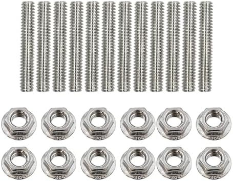 Amazon.com: QGHAUC Header Stud Kit Bolts Valve Cover Stainless Steel ...