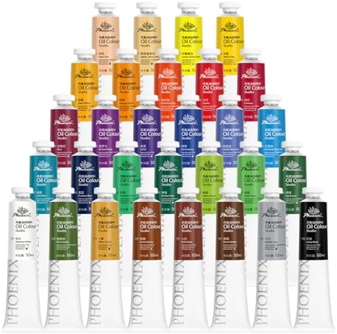 Amazon.com: PHOENIX Studio Oil Paint Set - 30 Colors x 50ml / 1.69 Fl ...