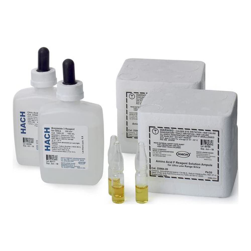 Hach 2581400 Silica Reagent Set, Ultra Low Range, 40 Tests: Amazon.com ...