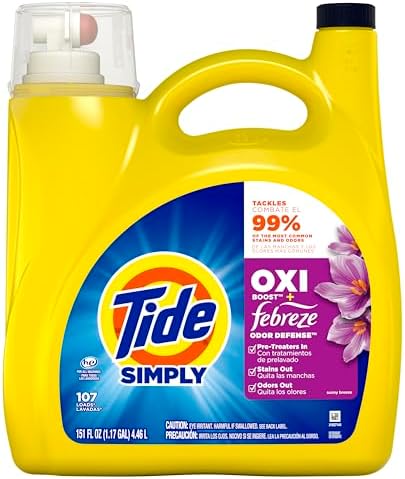 Amazon.com: Tide Simply Oxi Boost + Febreze Odor Defense, Sunny Breeze ...