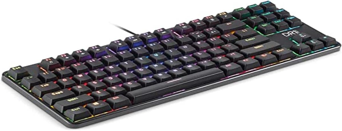 DR1TECH Raven+ TKL Mechanical RGB Gaming Keyboard for PC [20 mln Click ...