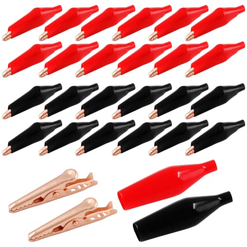 Amazon.com: Kyuionty 24 Pcs Copper Alligator Clips, Insulated Alligator ...