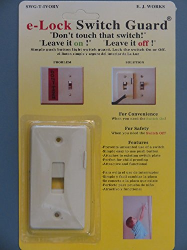 E-Lock - Light Switch Guard for Locking Switches "ON" or "OFF" - Ivory ...