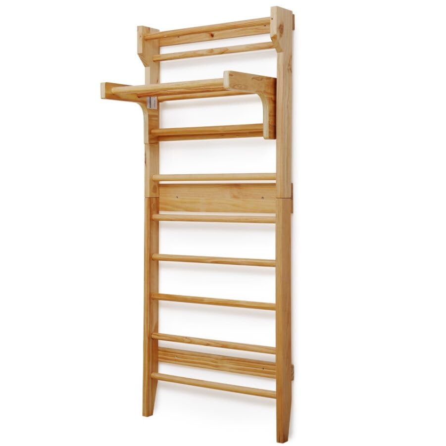 Physionics® Wooden Swedish Ladder -Wall Bars for Children/Adults ...