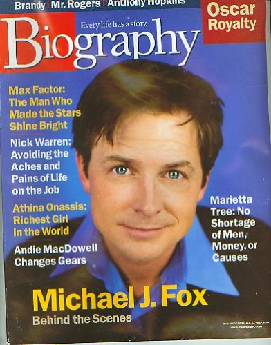 Biography Magazine March 2000 - Michael J Fox, Max Factor, Nick Warren ...