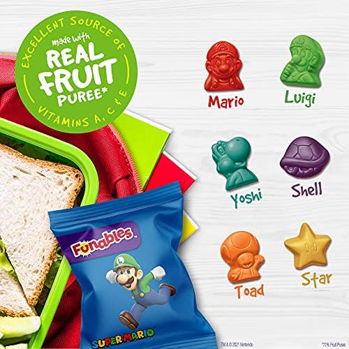 Funables Fruity Snacks, Super Mario, Assorted Fruit, Flavored Snacks, 0 ...