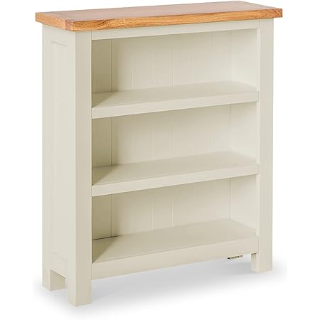 RoselandFurniture Farrow Cream Low Bookcase | Country Farmhouse Style ...