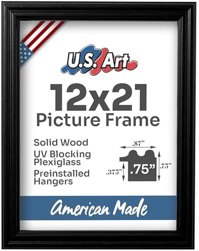 Amazon.com - US Art 12x21 Black 0.75 in Wooden Photo Picture Poster ...