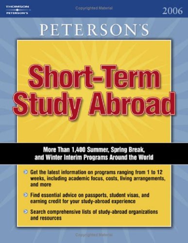 Short Term Study Programs Abroad 2006: Peterson's: 9780768918953 ...