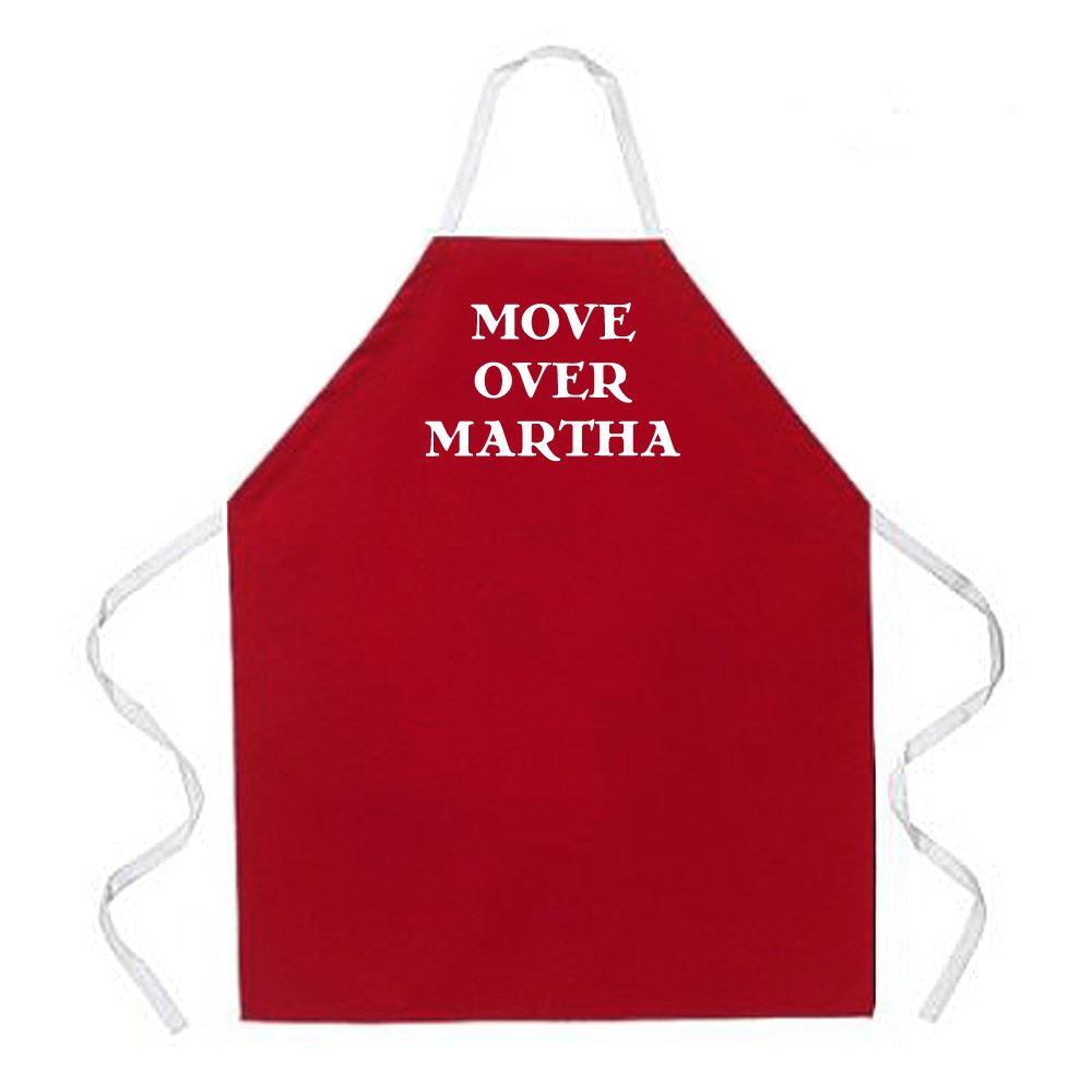 Buy Attitude Aprons Fully Adjustable Move Over Martha Apron, Red Online ...