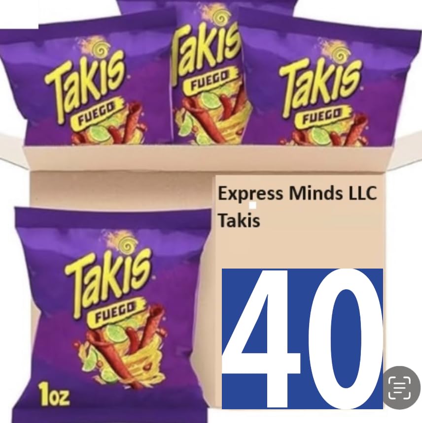 Buy Takis Fuego 40 pc / 1 oz Multipack, Hot Chili Pepper & Lime ...
