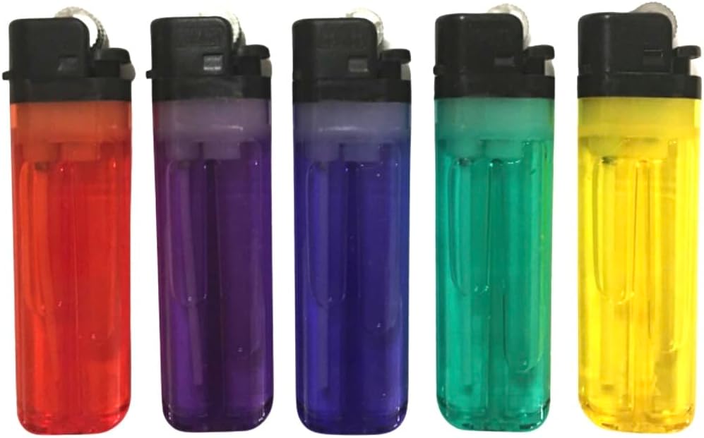 Amazon.com: Generic Calico Jeweltones Disposable Lighters, 5 Pack ...