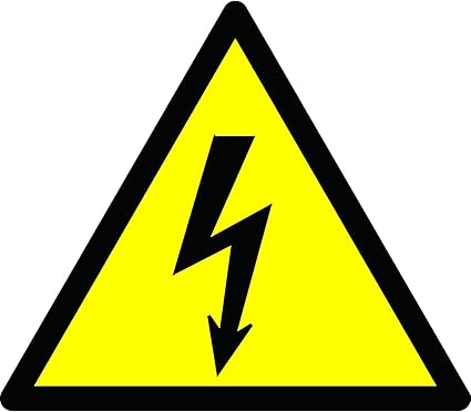 2x1.746 inch (50.8x44.3 mm) 104 PCS Waterproof High Voltage Warning ...