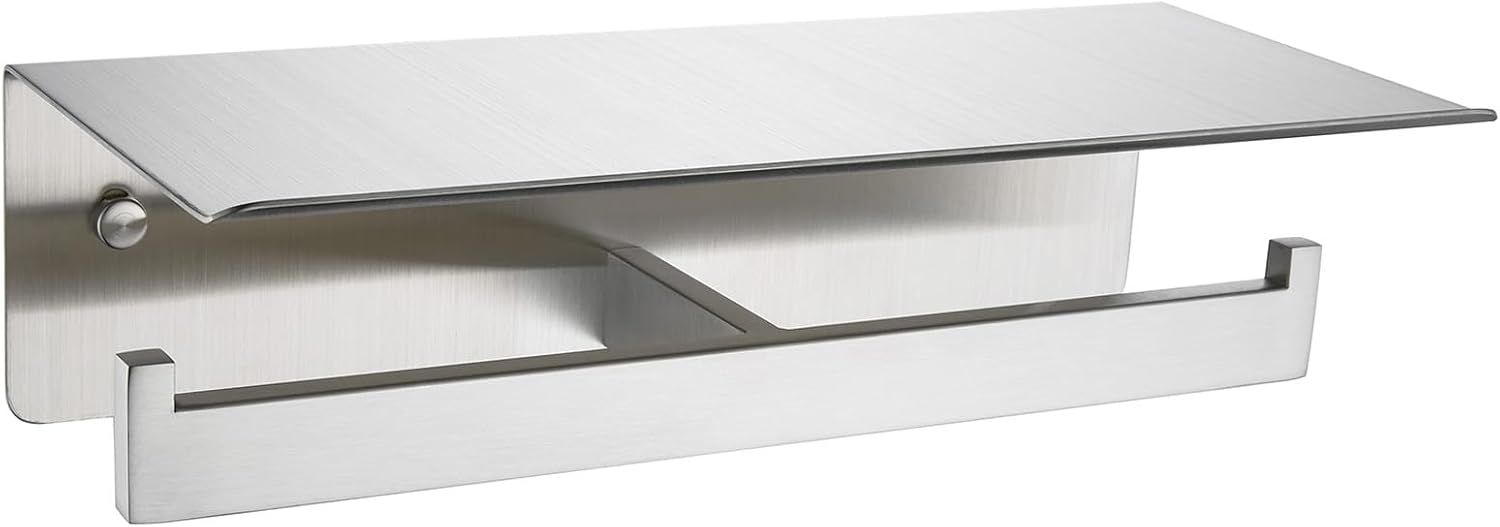 Amazon.com: Angle Simple Double Roll Toilet Paper Holder Brushed Nickel ...