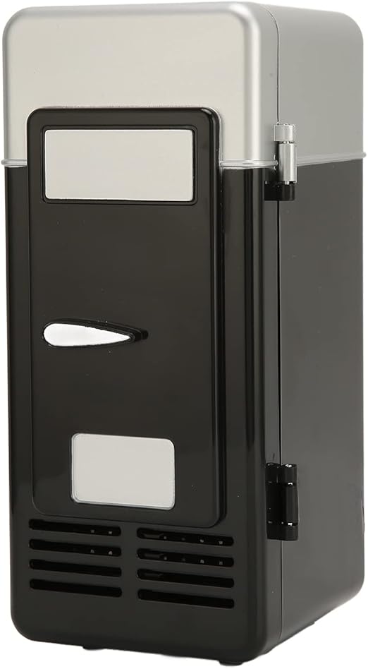 Mini Fridge, Desktop Portable Electric Small Beverage Drink Can Cooler ...