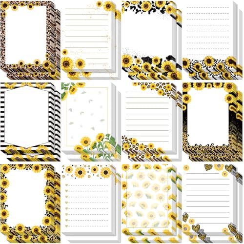 Amazon.com : Gilprop 24 Pcs Sunflower Sticky Notes Gift Cartoon Self ...