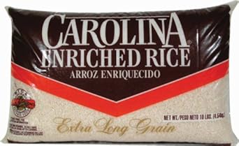 Amazon.com : Carolina Enriched Extra Long Grain Rice, 10 Lb : White ...