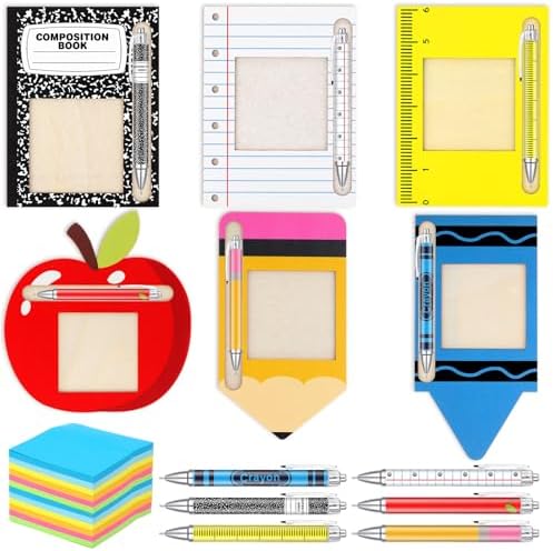Amazon.com : Eaasty 6 Sets Teacher Gifts Wooden Sticky Note Holders ...