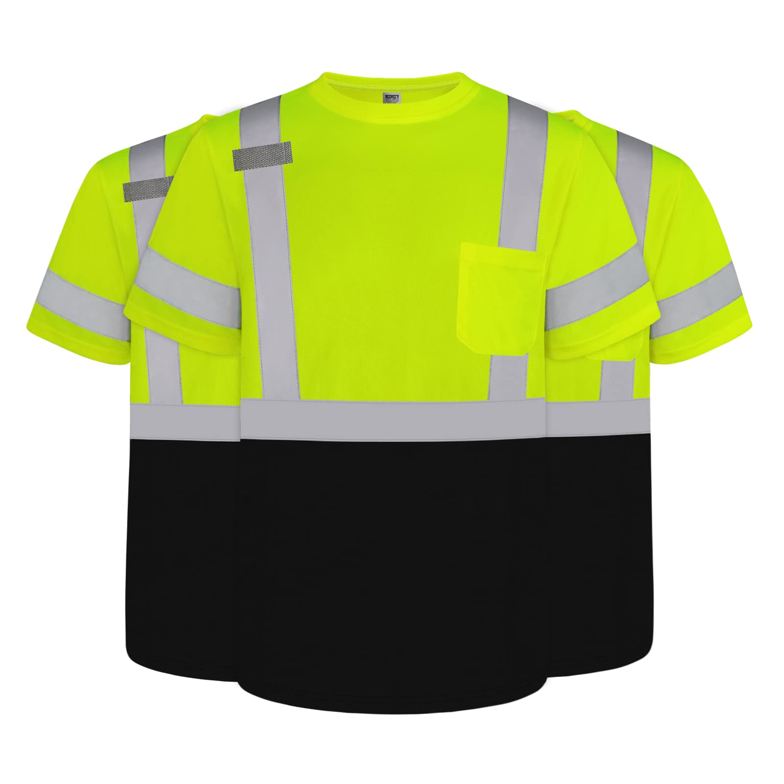 Amazon.com: TCCFCCT High Visibility Shirts for Men Class 3 Hi Vis ...