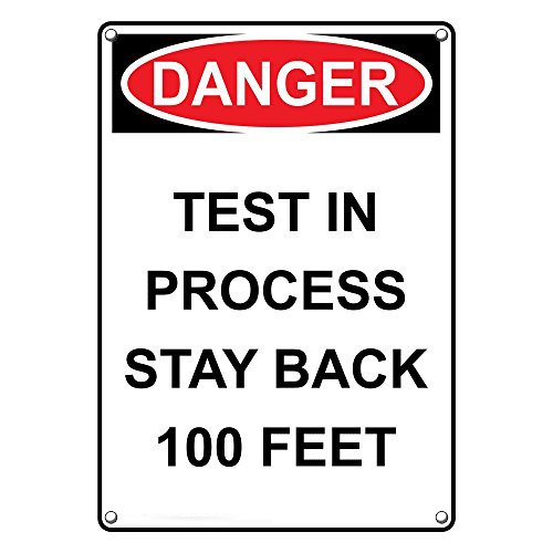 Amazon.com: Weatherproof Plastic Vertical OSHA Danger Test in Process ...