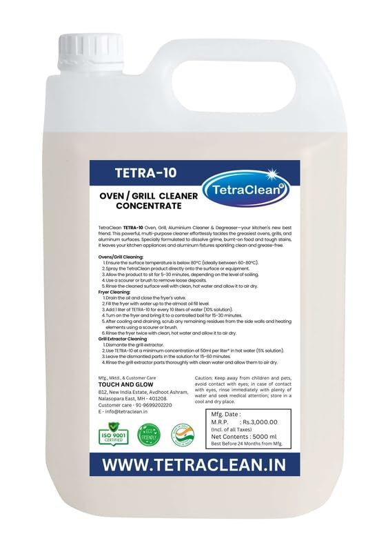TetraClean Tetra-10 Oven & Grill Cleaner Concentrate | Heavy-Duty ...