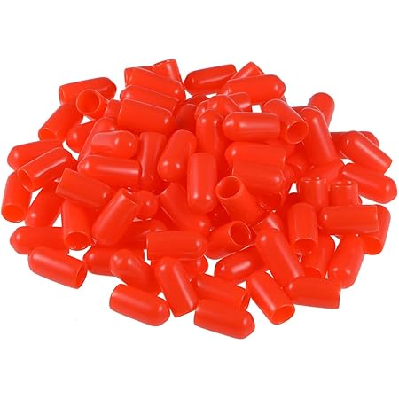 uxcell 100pcs Rubber End Caps 6mm(1/4-inch) ID Vinyl Round Tube Bolt ...