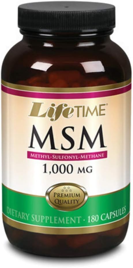 Amazon.com: LIFETIME MSM, Capsule (Btl-Glass) 1000mg | 180ct : Health ...