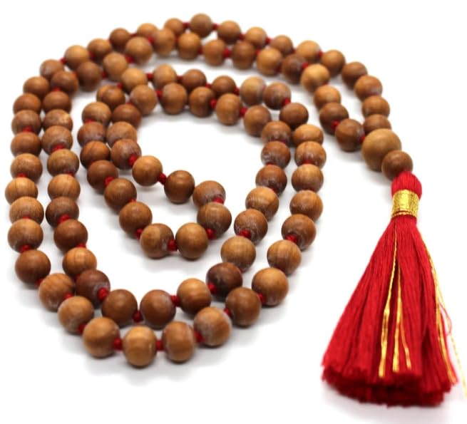 NEXG Real Sandalwood Japa Mala 108 Beads Original Pure Sandalwood Mala ...
