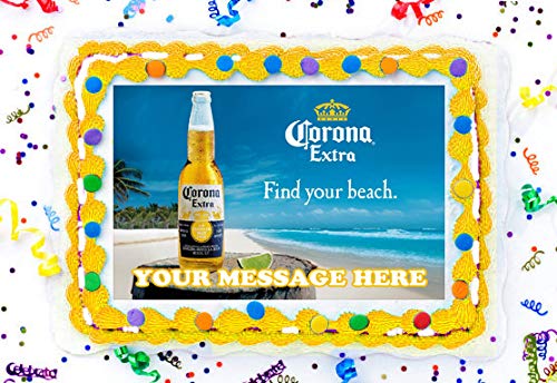 Buy Corona Cake Topper Edible Image Personalized Cupcakes Frosting ...