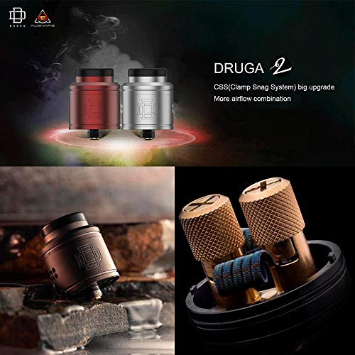 AUGVAPE DRUGA V2 RDA レビュー｜手締め可能？クランプスナップシステム爆煙ドリッパー！ | VAPE Circuit