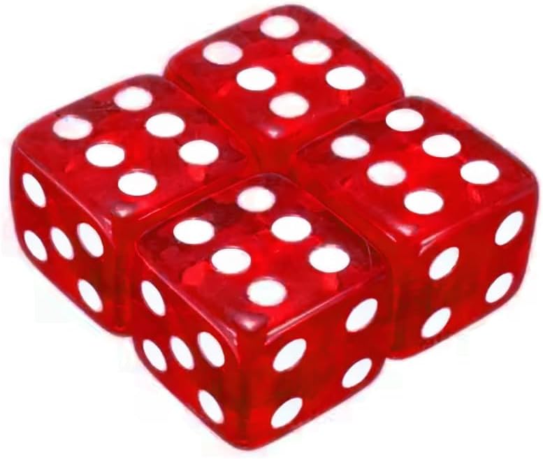 MarCraft Red Plastic Dice with Corrosion Resistant Brass Threads Tyre ...