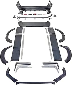 Amazon.co.jp: Car Body Kit Front Bumper Chain Lip Full Rear Bumper Side ...