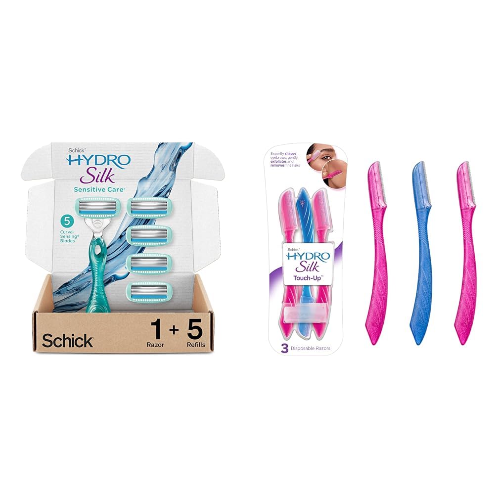 Amazon.com: Schick Hydro Silk Sensitive Skin Razor for Women With 5 ...