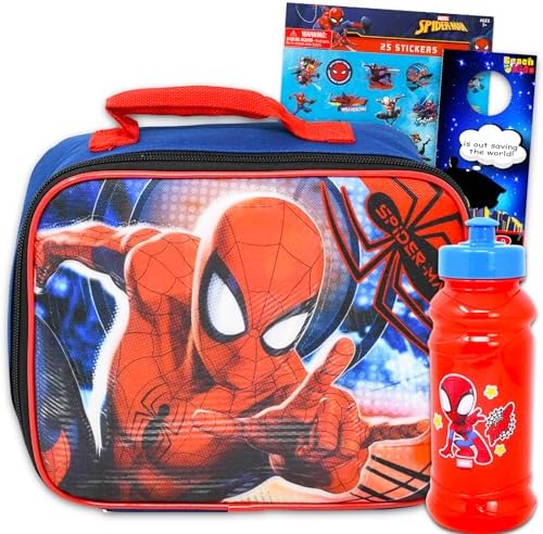 Amazon.com: Spiderman Lunch Box for Boys - Bundle with 2 Spiderman ...