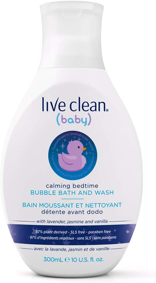 Amazon.com: Live Clean Baby Bubble Bath and Wash, Calming Bedtime, 10 ...
