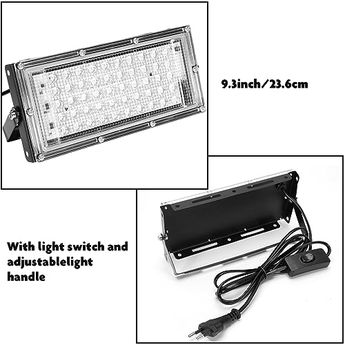 Caydo 50W LED UV Screen Printing Light with Light Stand and Black ...