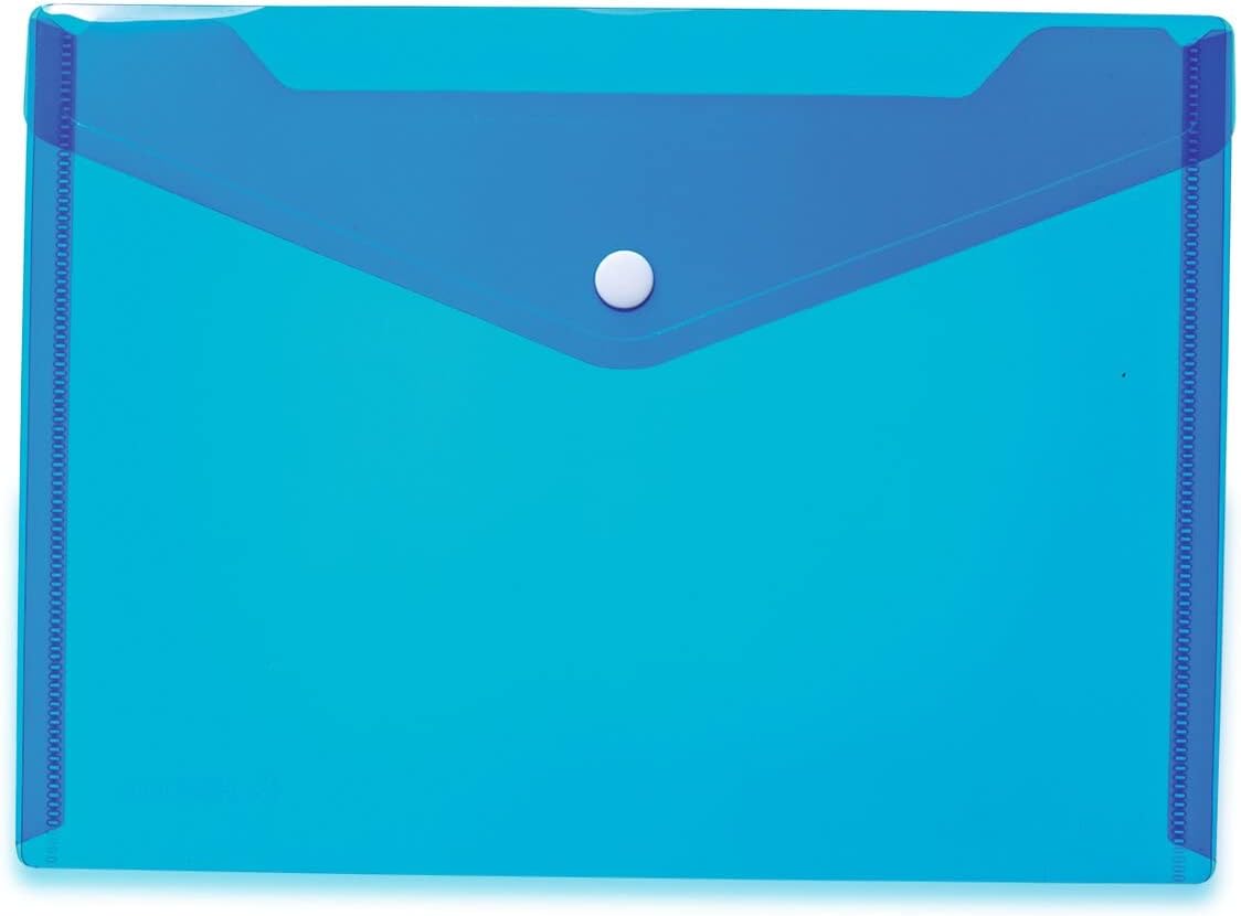 HERMA 20055 Document Wallet, A5, Transparent Blue, Small Transparent ...