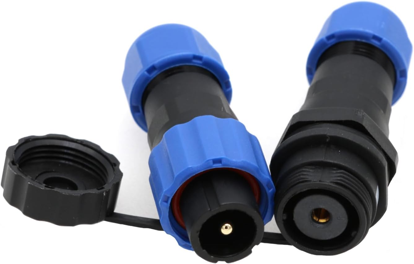 Amazon.com: ZBLZGP SD13 1 Pin Waterproof Connector IP68 Docking Wire ...