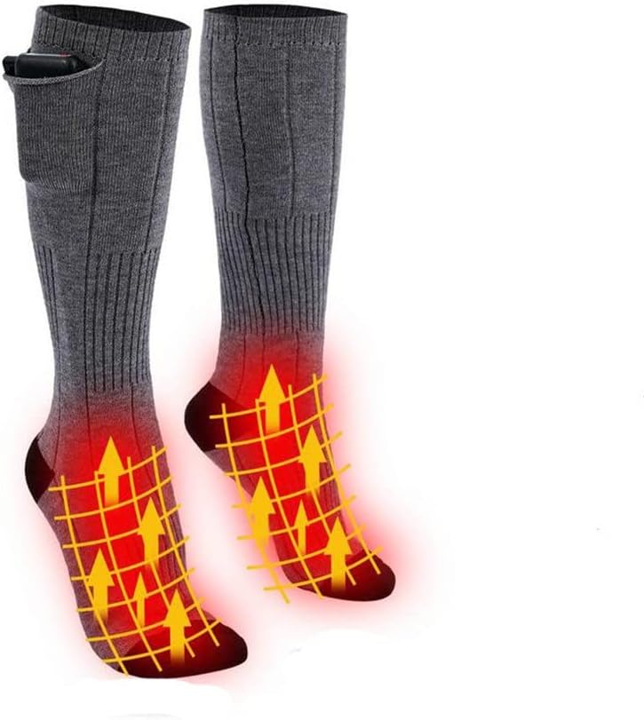 Amazon.com: DCOT 2000 MAh Electric Heated Socks Unisex Thermo-socks ...