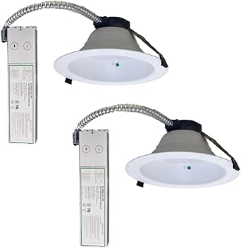 E2 LIGHTING 8 Inch Recessed Lights, LED Recessed Emergency Light ...