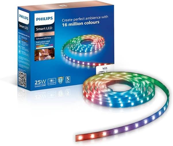 Buy PHILIPS 5 Meter Wi-Fi Smart LED Strip Light with Music Sync, Voice ...