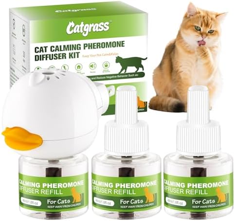 Amazon.com : Catgrass 90-Day Cat Calming Diffuser - Cat Pheromone ...