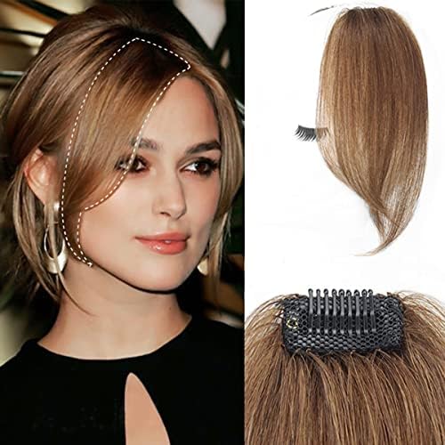 Amazon.com : AiUree 10Inch 2pcs Layeder Remy Hair Long Bangs Side Bangs ...