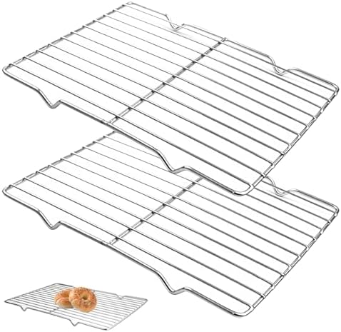 Pack of 2 Cake Rack, Cooling Rack, Stainless Steel, 31 x 20 cm, Kitchen ...