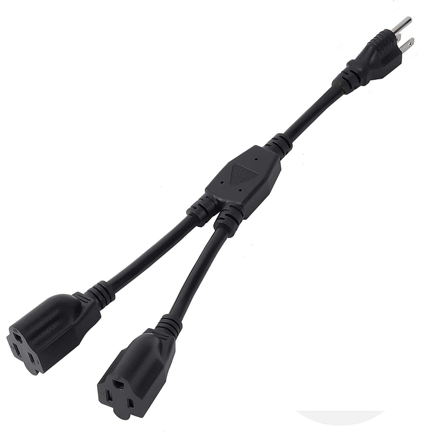 Amazon.com: Power Cord Extension Splitter NEMA 5-15P 2 X NEMA 5-15R ...
