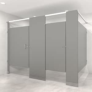 Amazon.com: Bathroom Partition - Powder Coated - Hadrian - Overhead Braced - Left Hand Corner-2 ...