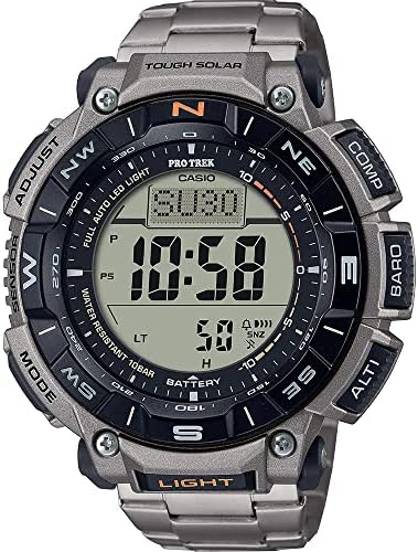 Casio Men's Digital Quartz Watch with Titanium Strap PRG-340T-7ER ...